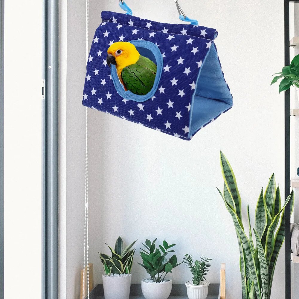 Висячий домик для птиц, попугаев, корелл, плюшевый гамак-кровать