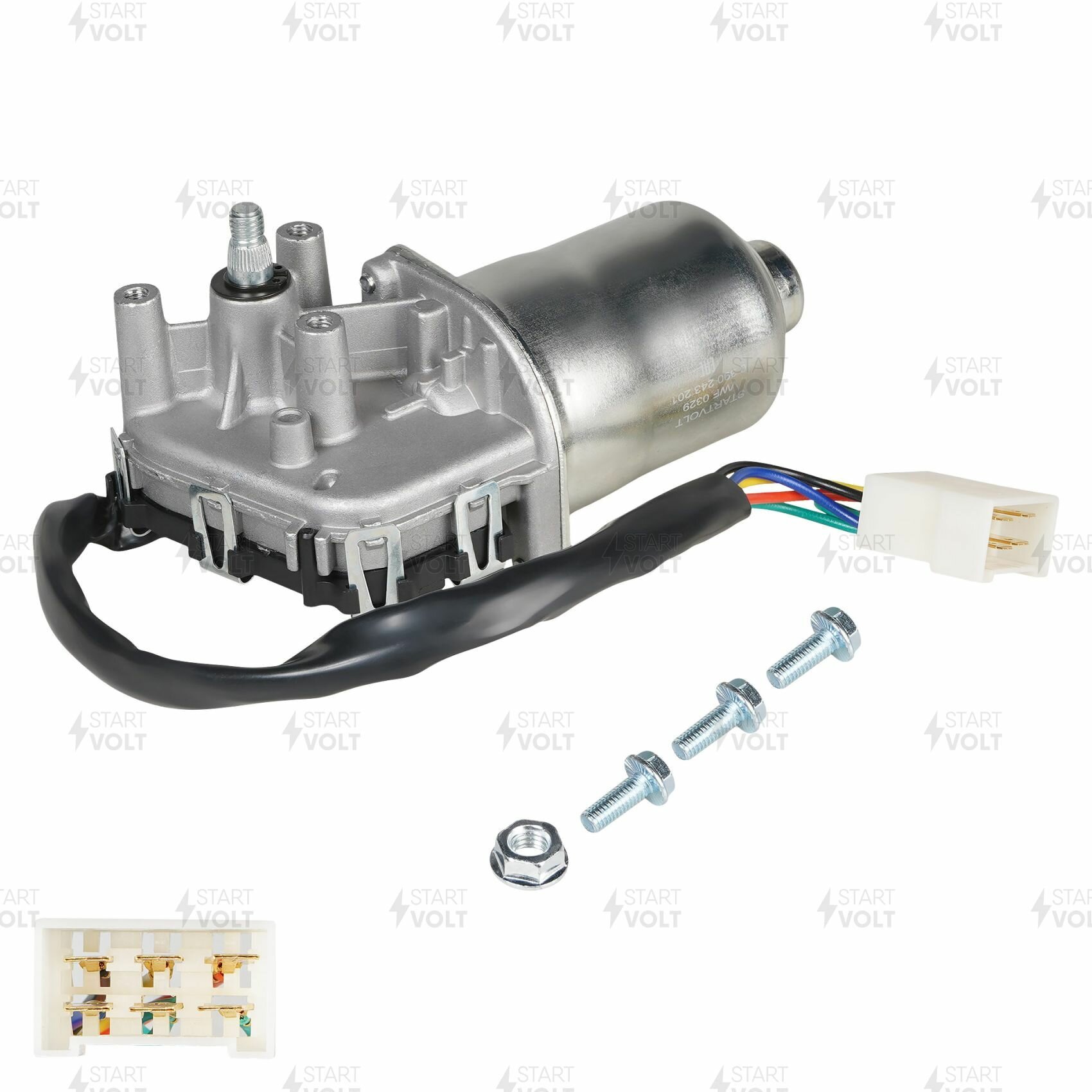 Мотор стеклоочистителя для Газель-Бизнес, NEXT Startvolt (колодка штырьевая аналог BOSCH)