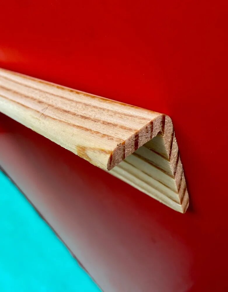 Уголок деревянный 70х50х1500 мм. 3 штуки