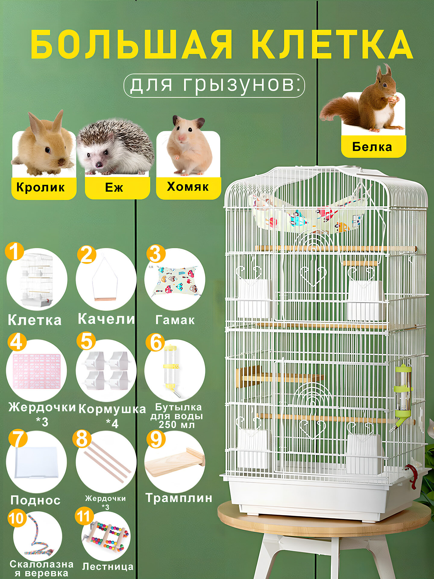 Клетка для сумчатой белки и других грызунов, против побега, для сусликов, летающих белок, шиншилл и декоративных белок, домик-клетка, аксессуары для содержания в доме
