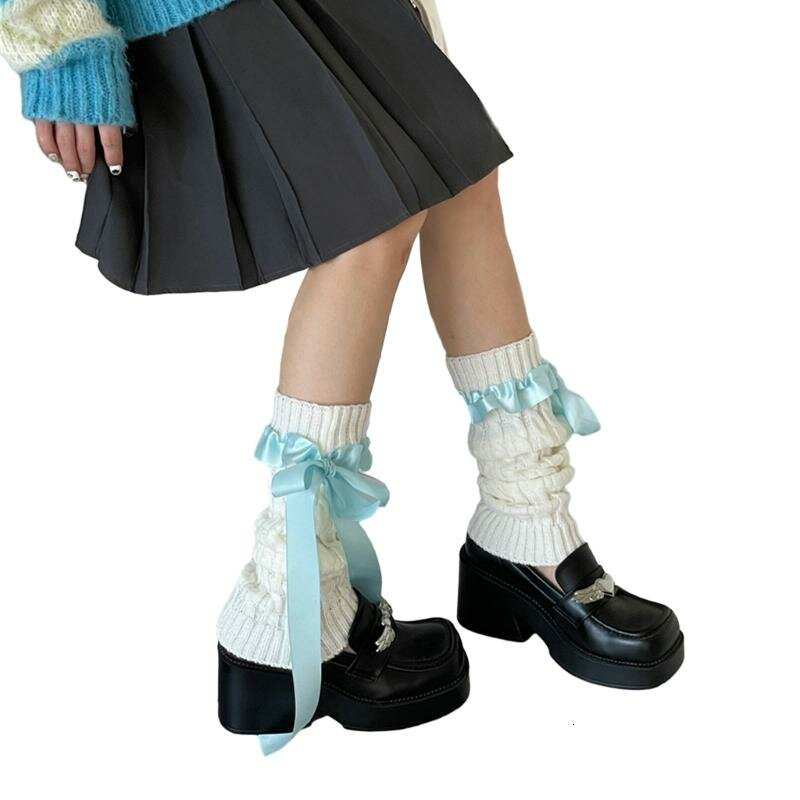 Женские гетры-носки в стиле балета, Синий