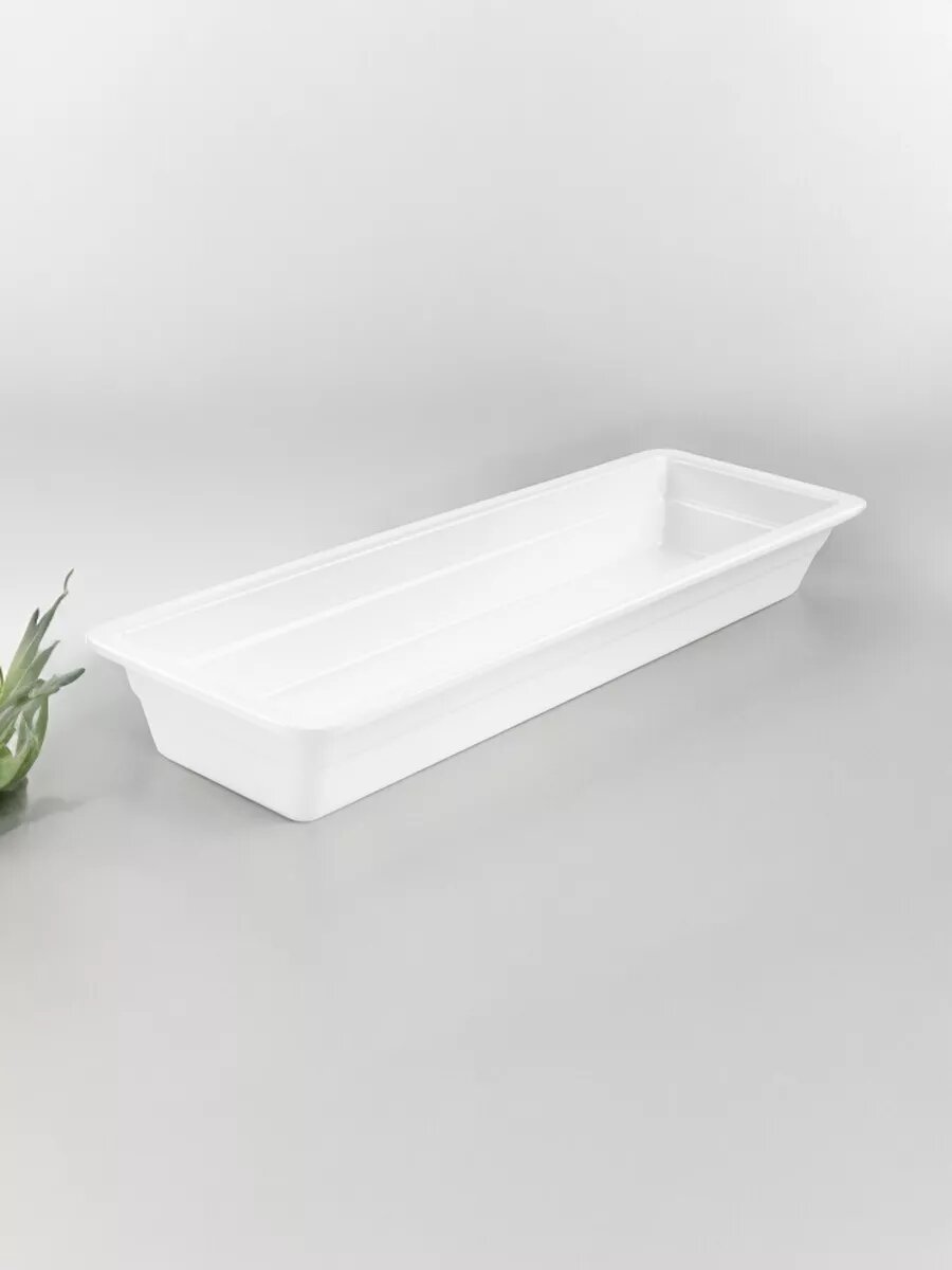 Гастроемкость GN 2/4 Kunstwerk, фарфоровая, 52,5x16,2x6,5 см