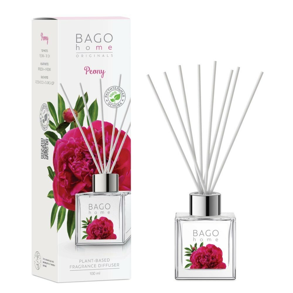 Пион BAGO home ароматический диффузор 100 мл