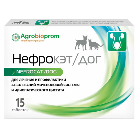 Пчелодар Нефрокэт/дог Профилактика МКБ у кошек и собак 15 табл