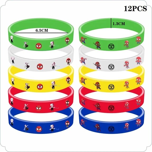 Силиконовый браслет Disney Spider-Man с изображениями Минни и Микки Маус, эластичный браслет, фитнес-трекер, подарок на день рождения для ребенка.