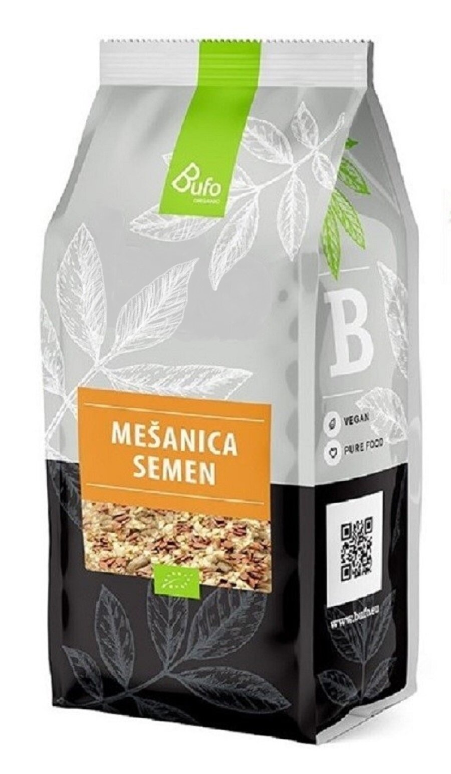 Семена микс (подсолнечник, тыква, лен, кунжут) Bufo Словения 400г