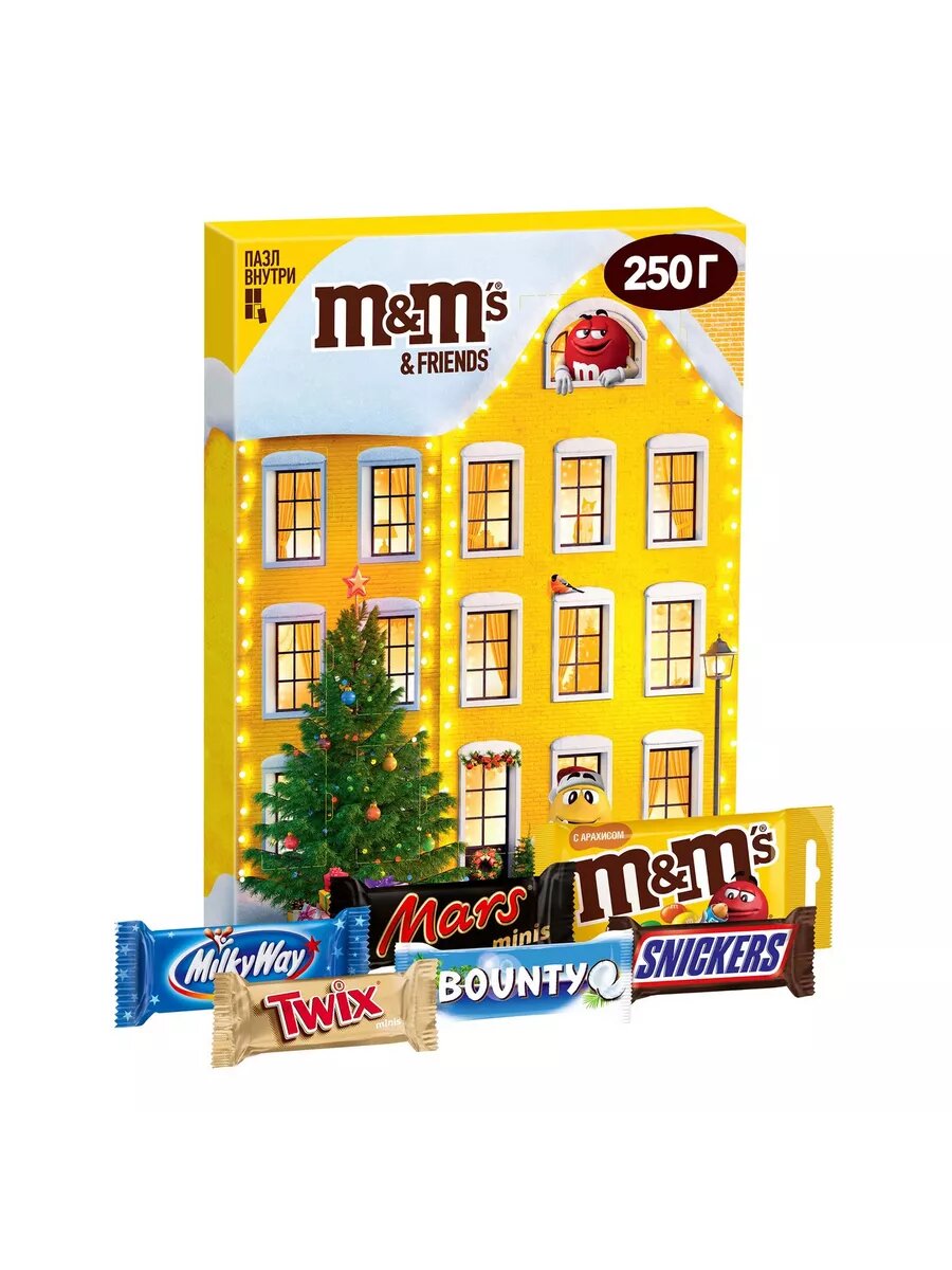 Сладкий подарочный набор M&M's Friends Календарь 250 г