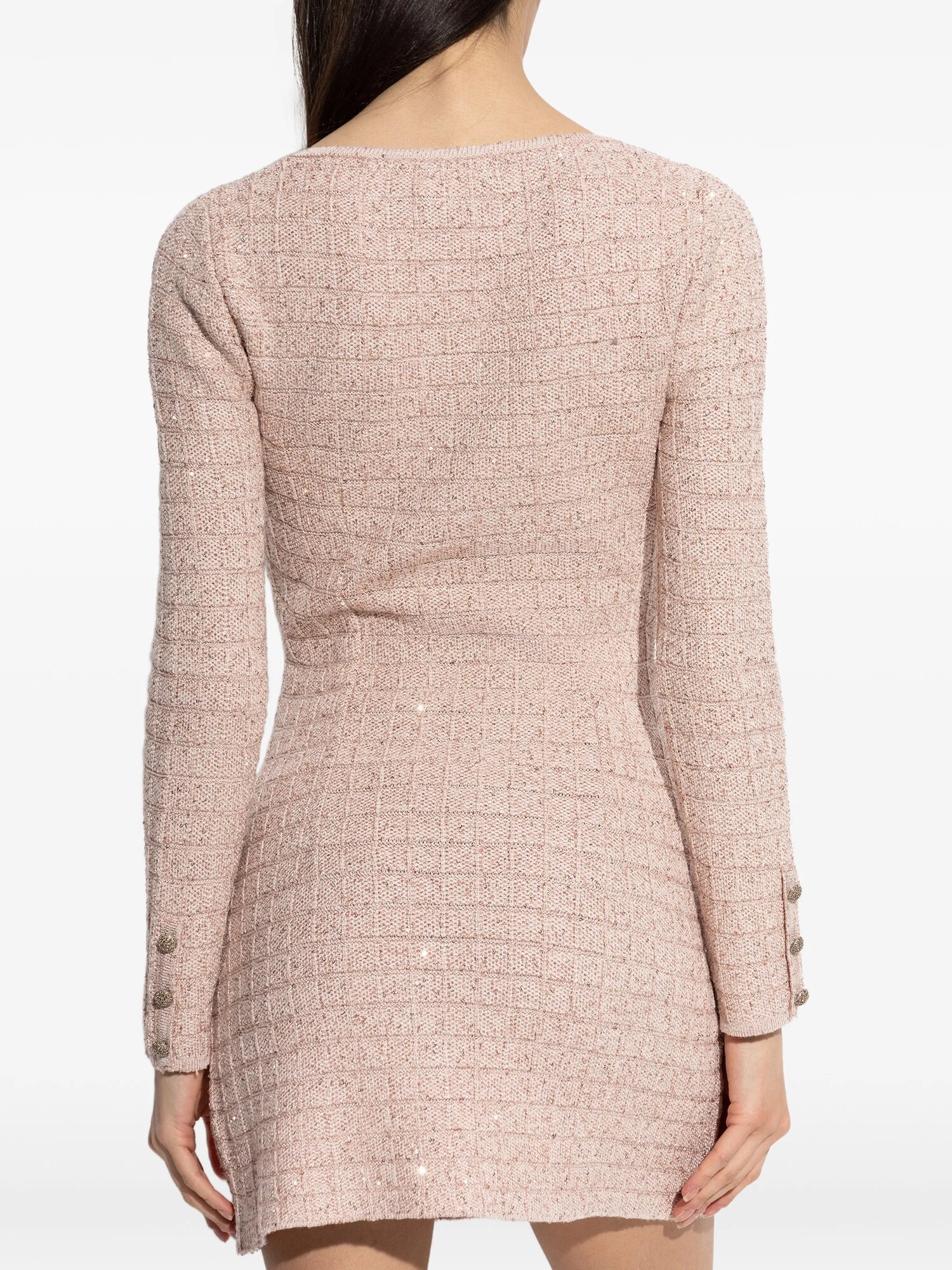Платье Alessandra Rich Button-pocket dress, размер 42, коралловый/розовый — фото 1