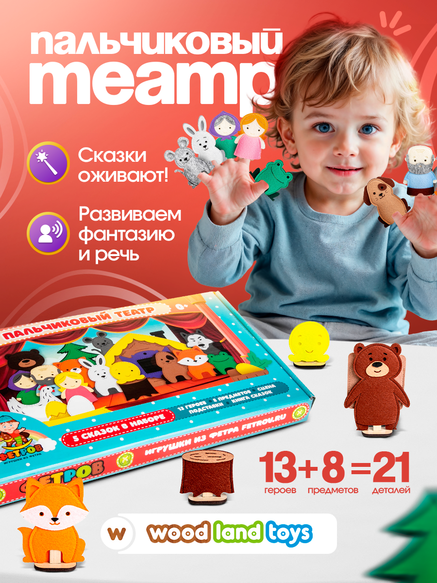 Пальчиковый театр WOODLANDTOYS