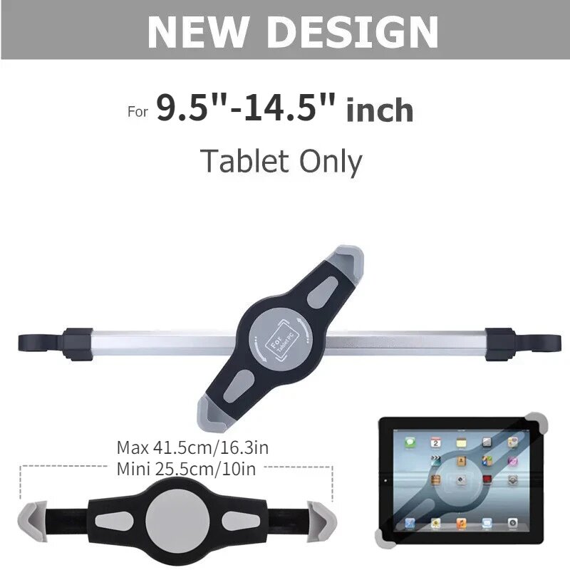 Держатель для планшета, ПК, автомобильный подголовник на заднее сиденье, универсальный держатель для планшета 7-15 дюймов, для iPad, Xiaomi, Samsung, зажимное крепление