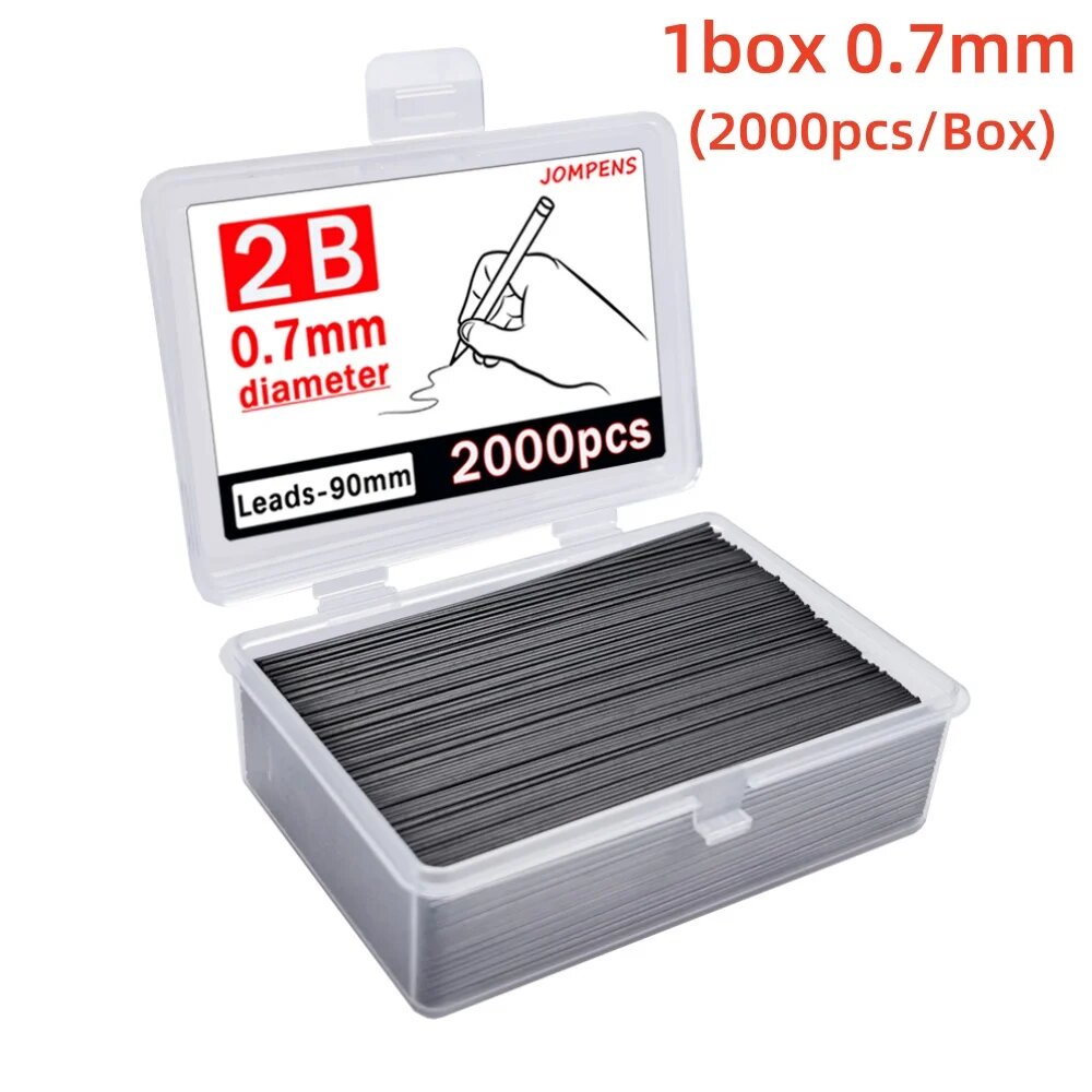 Автоматические грифели для механических карандашей 0.5/0.7 мм 2B 1box 0.7mm