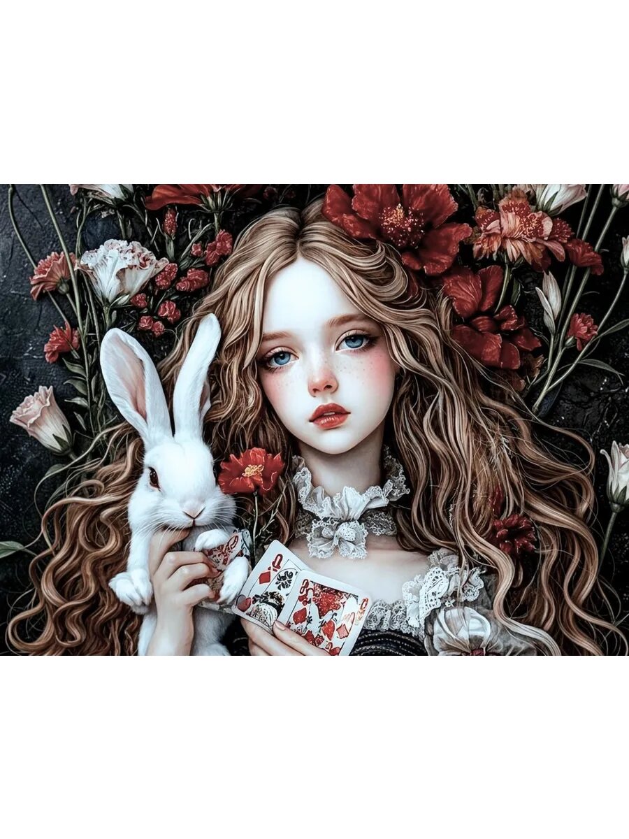 Картина по номерам на холсте Алиса в стране чудес 40*50 см