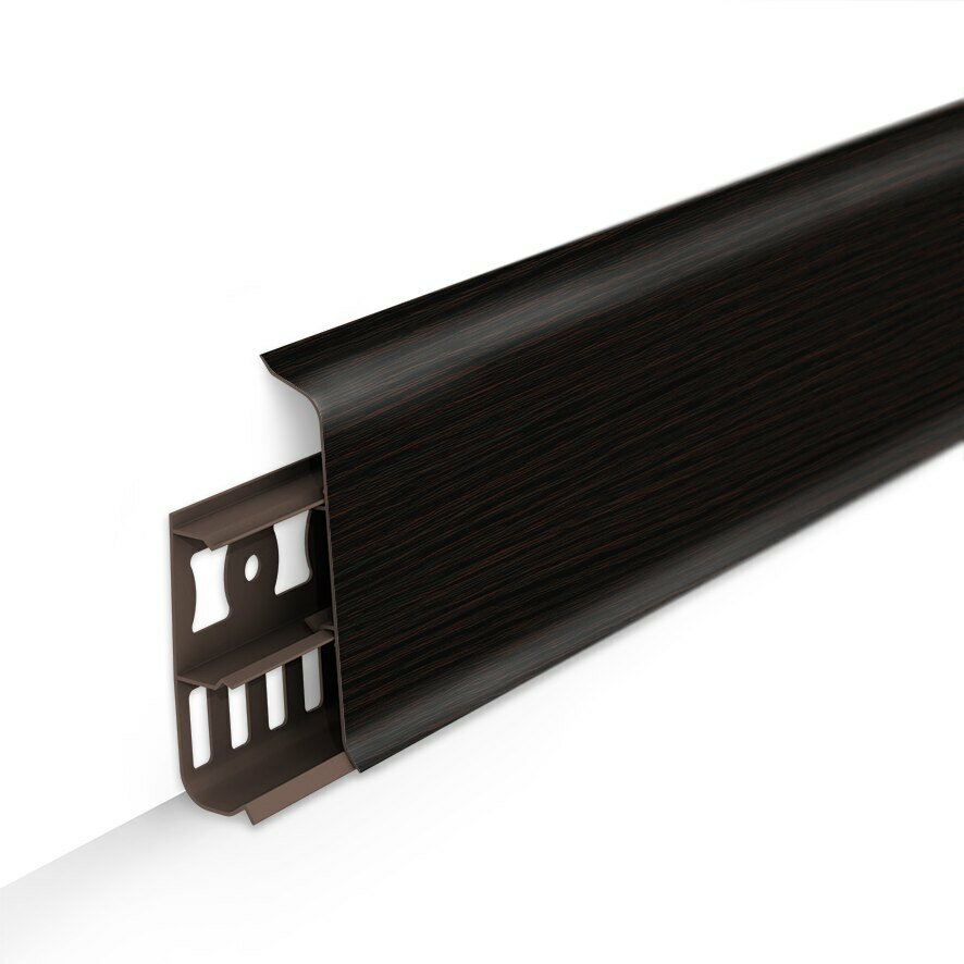 Пластиковый плинтус Идеал Деконика 85 мм Венге тёмный 303, 1 шт.