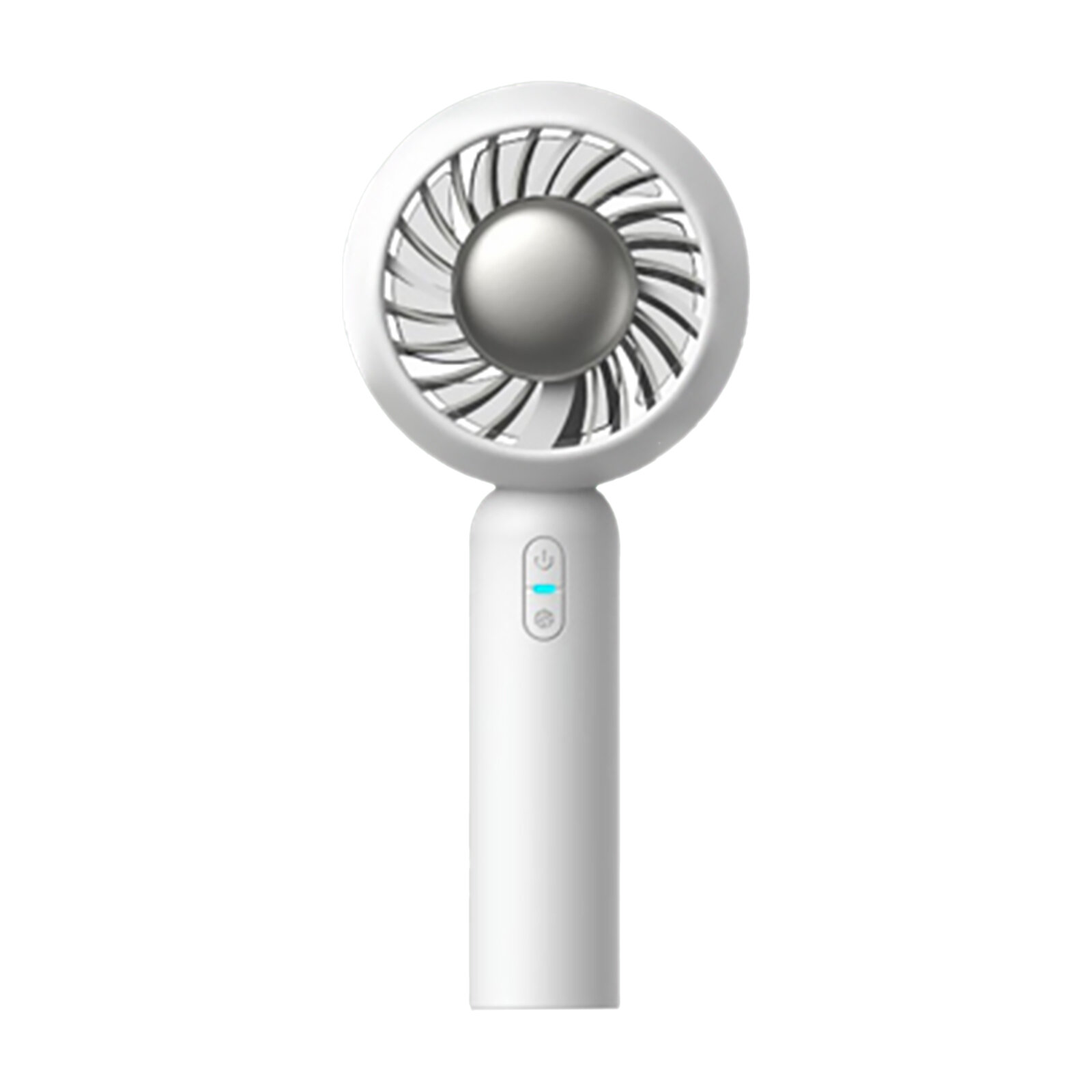 Handheld Cooling Fan Refrigeration Portable Mini Fan 3 Speed Low Noise Personal Fan для Travel Camping Office Home USB Rechargeable Electric Fans, White Pink, ABS PP Aluminium Ceramic, 5W, DC5V 1A/2A, 3.7V 2000mAh lithium battery, 17.7*7.8*6cm, 230g