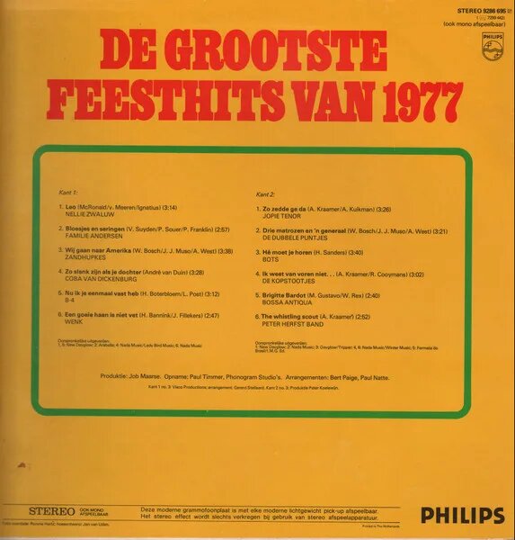 Various - De Grootste Feesthits Van 1977 VG- — фото 1