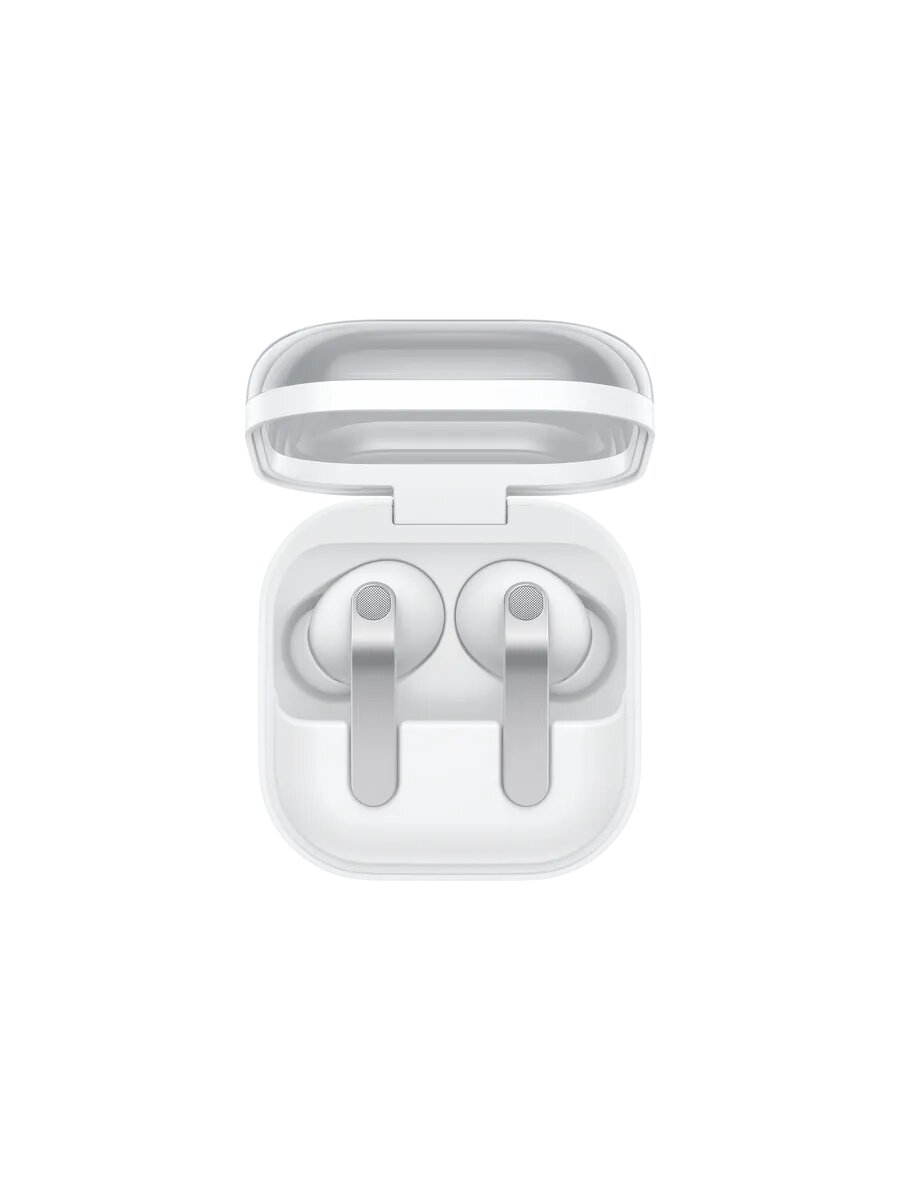 Наушники Samsung Buds 4 Pro, влагозащита, 30 ч работы, система ANC, белые