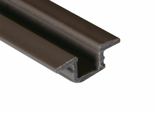 Направляющий ходовой профиль для шкафа-купе 1750 мм, врезной, цвет коричневый, комплект 2 шт.