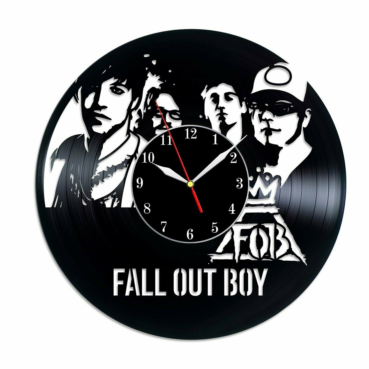 Часы из виниловой пластинки (c) VinylLab Fall Out Boy, диаметр 30 см