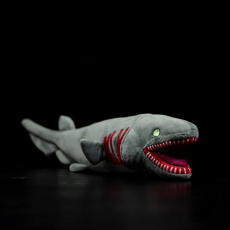 Мягкая игрушка акула Frilled Shark, 52 см, Белый