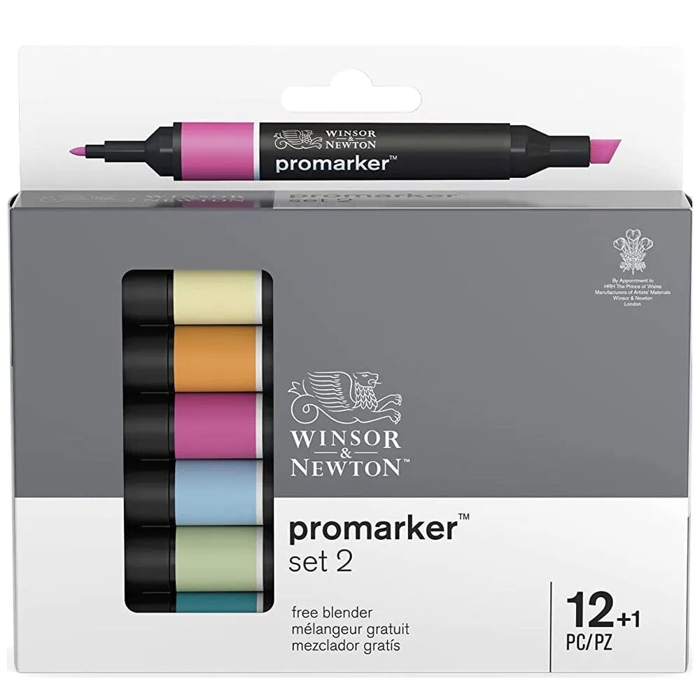 Winsor&Newton Набор маркеров Спиртовой, толщина: 6 мм, 12 шт.