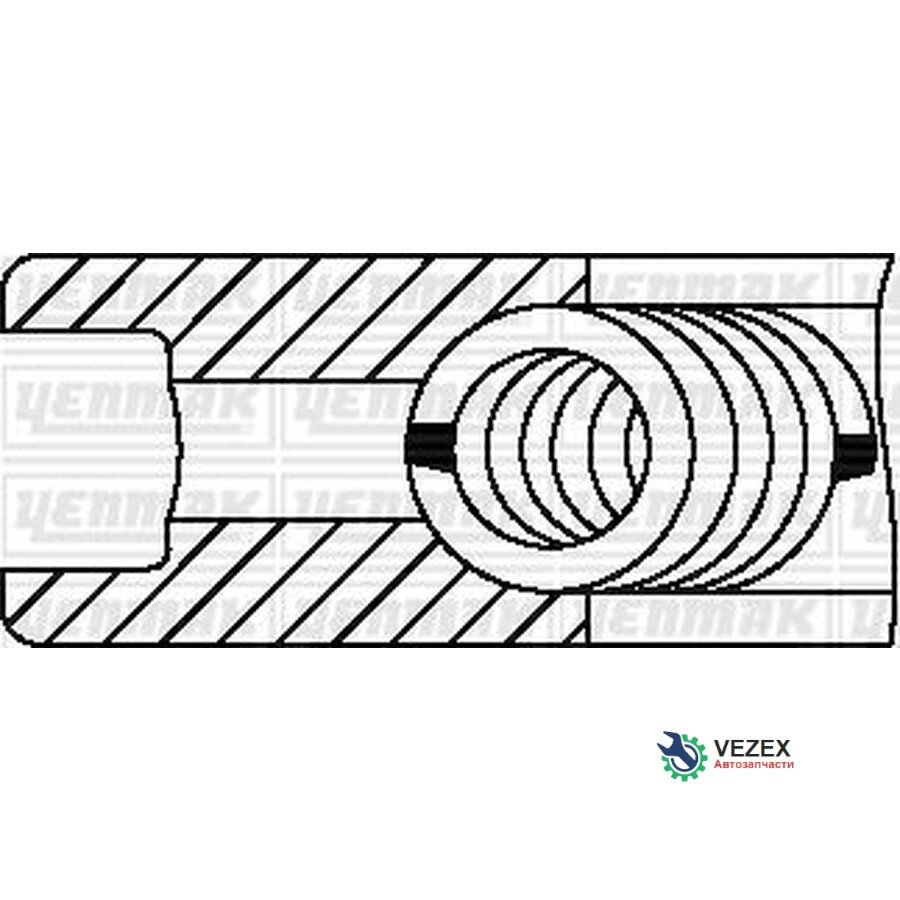 YENMAK 9109807050 кольца поршневые! d83 2x2x3 +0.50\ Opel Astra/Vectra 1.7D 88>