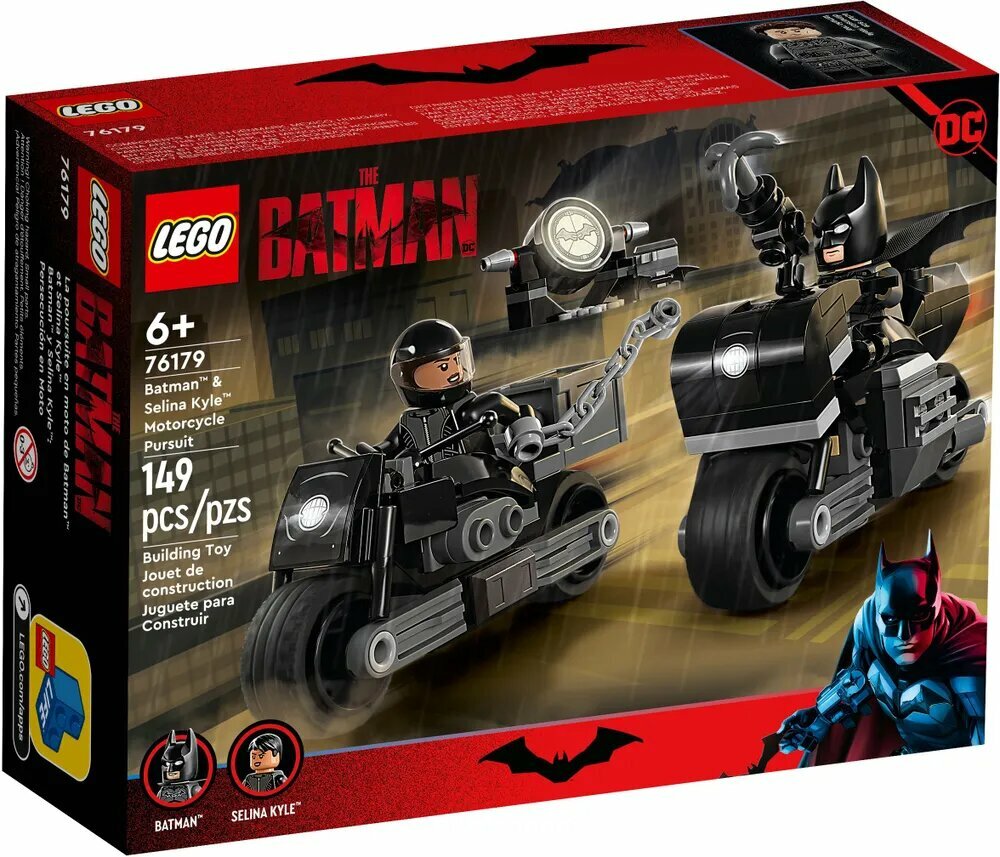 Лего Batman серия, LEGO 76179 Бэтмен и Селина Кайл, LEGO Конструктор для мальчика, лего для девочек