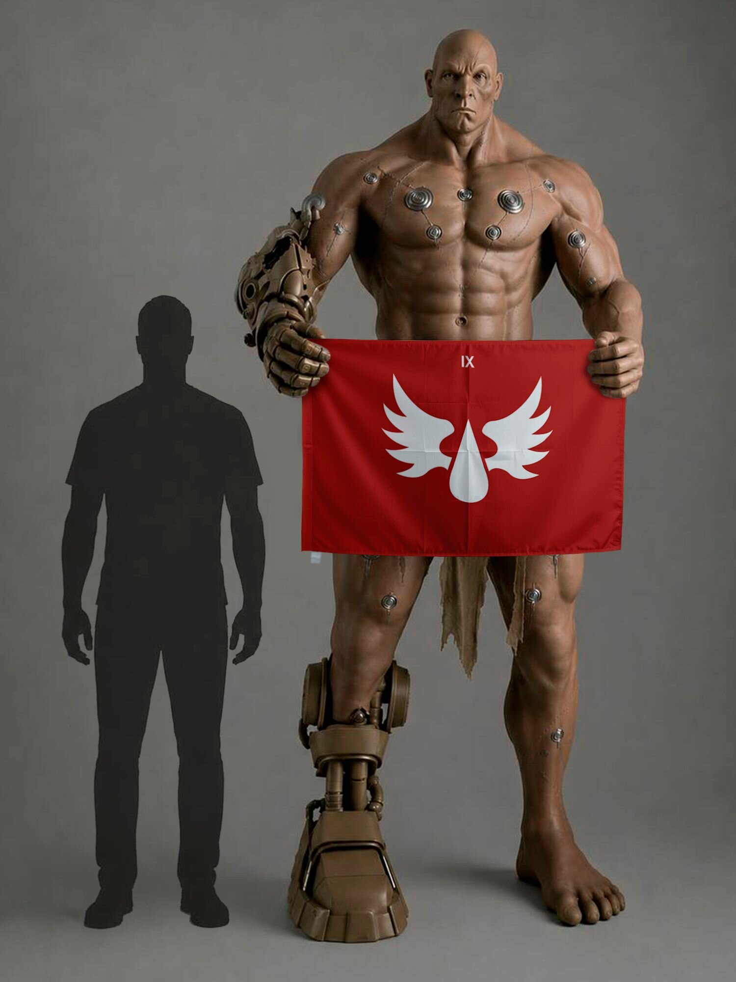 Флаг легиона Кровавые Ангелы Космодесант Астартес Вархаммер Warhammer 40000, 90х135 см, на сетке для улицы, для флагштока