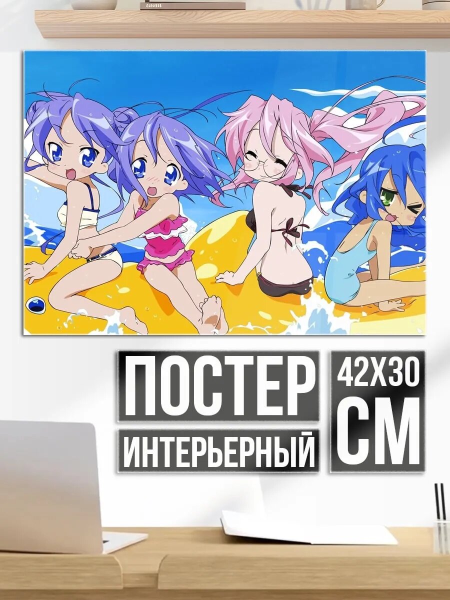 Плакат постер Девушки на пляже