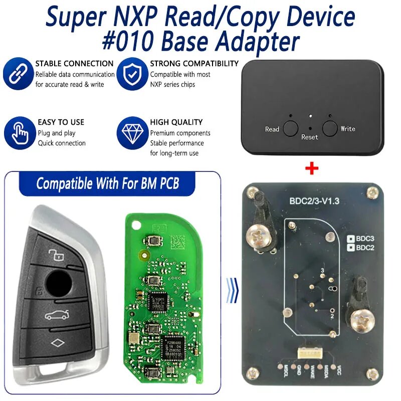 Устройство Super NXP Killer Read Copy Device с адаптером для ключей BM, копирования всех смарт-ключей NXP, 4 токена и версия с неограниченным количеством токенов.