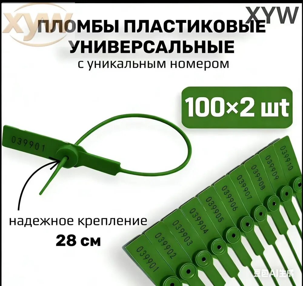 Зеленая опечатывающая пломба (200 шт)
