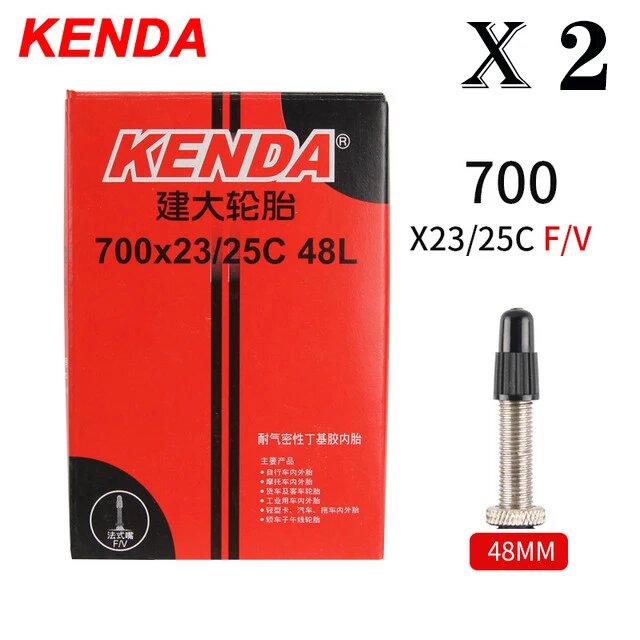 2 шт. камеры KENDA для велосипедов 20/26/27.5/29/700c 23-25c FV 48L