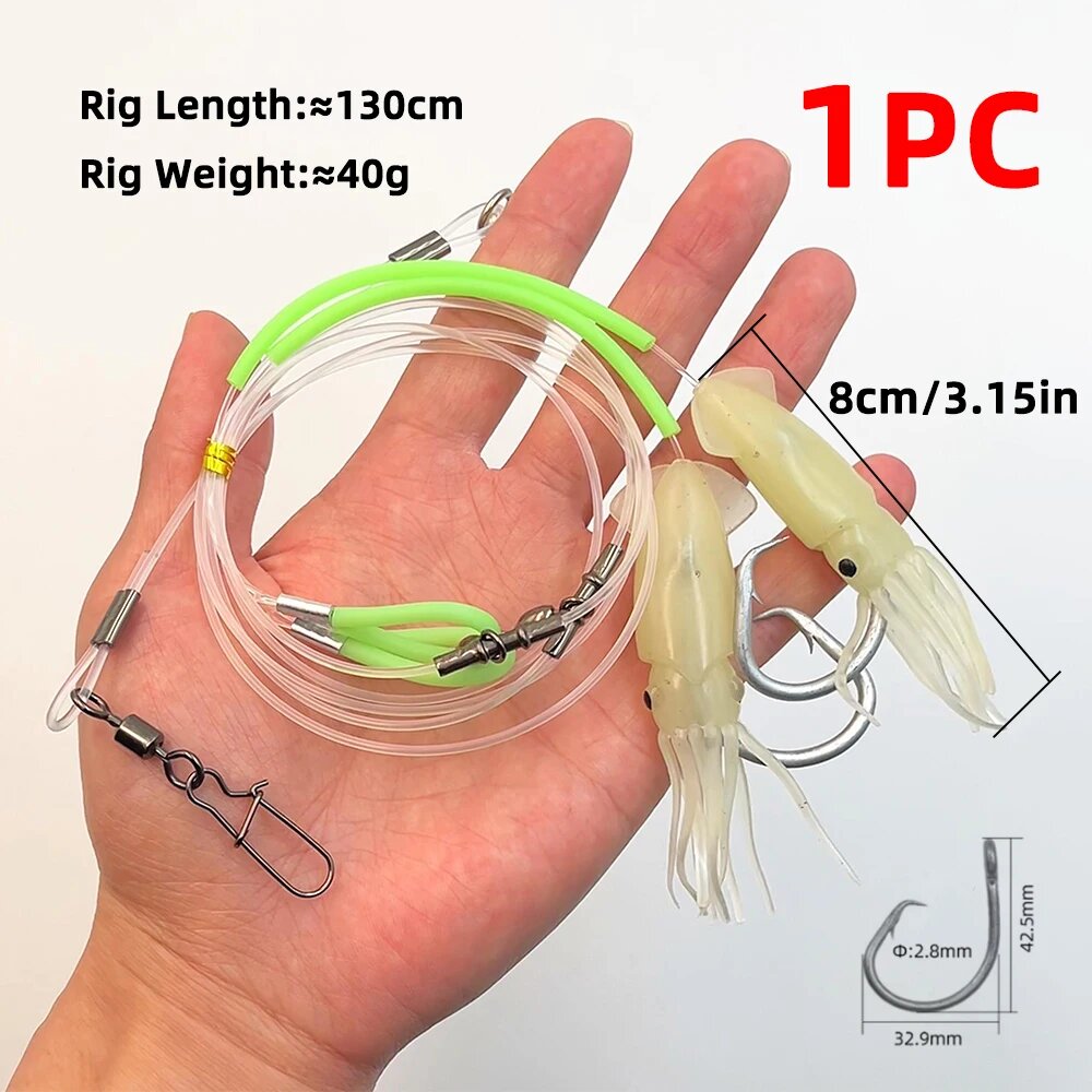Ellllv оснастка для глубоководной рыбалки с приманкой для осьминога 8cm lure rig
