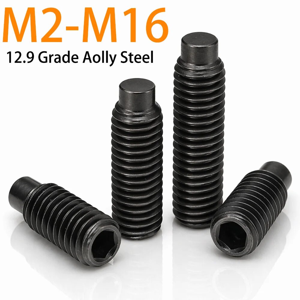 Винты-саморезы Zimir 12.9 черные без головки M2-M16 M4 (10pcs), 5mm