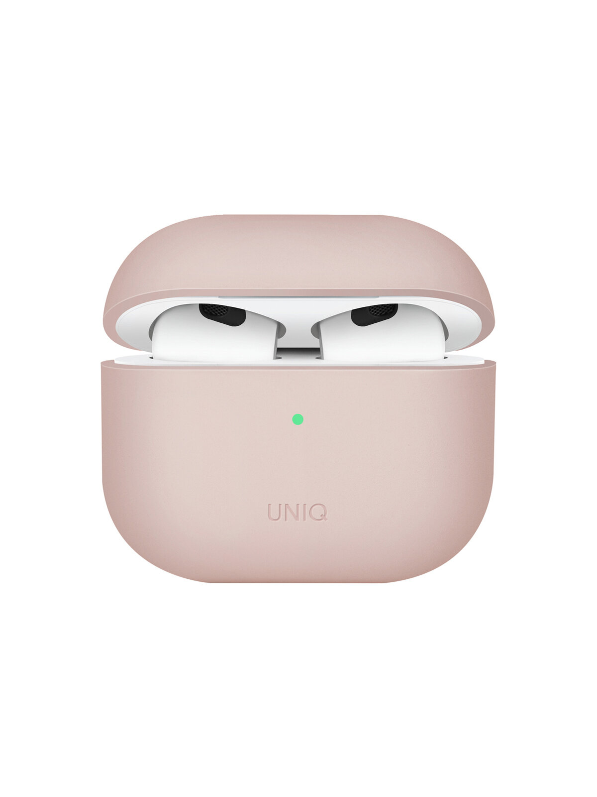 Чехол Uniq для беспроводных наушников Apple Airpods 3 / на Эпл Аирподс 3 / кейс силиконовый LINO, розовый