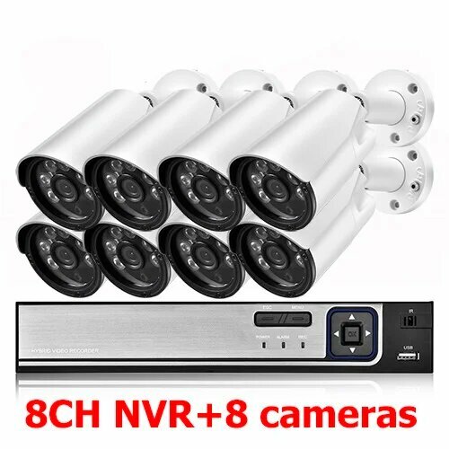 Gadinan 4/8CH 2.8mm Широкоугольная 5MP IP-камера с детекцией лиц наружная система безопасности POE NVR AI Audio IMX335 CCTV-камера