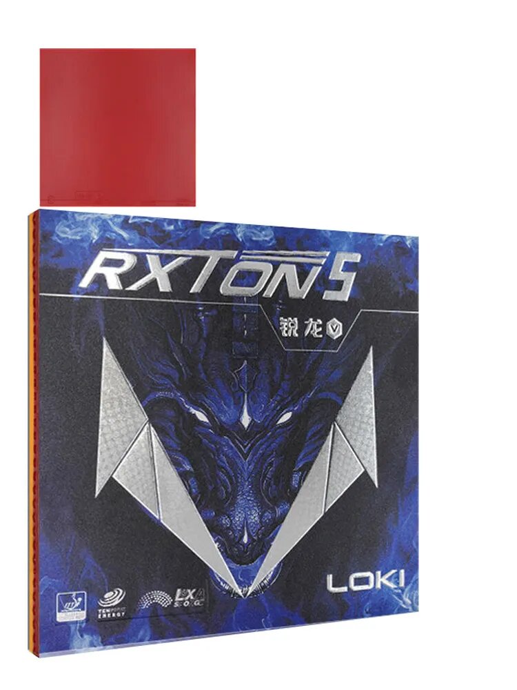 LOKI Накладка для ракетки RXTON5, цвет красный/черный, для начинающих