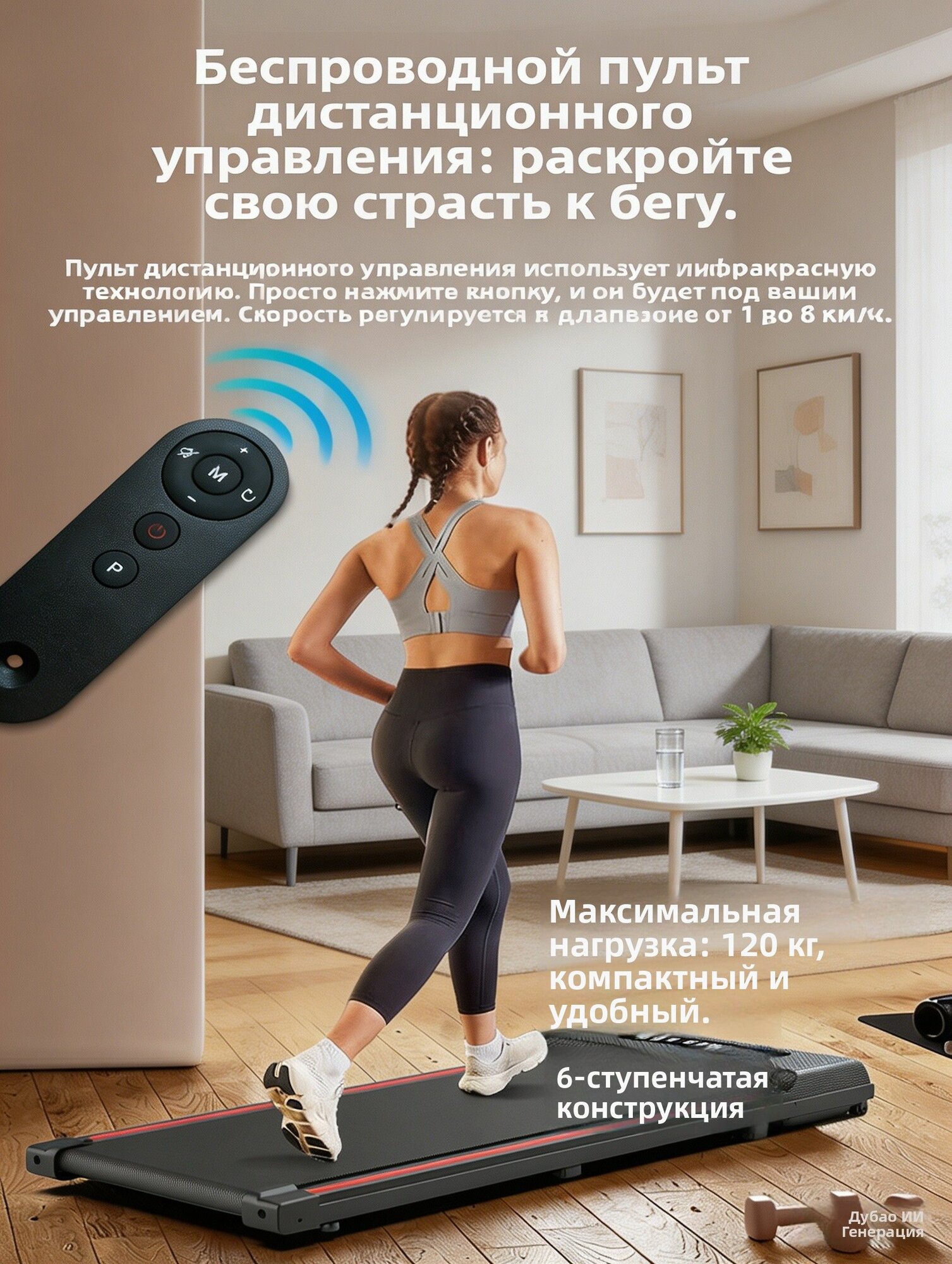 Беговая дорожка Amazon для домашнего использования, компактная складная бесшумная машина ходьбы в помещении, фитнес-оборудование.