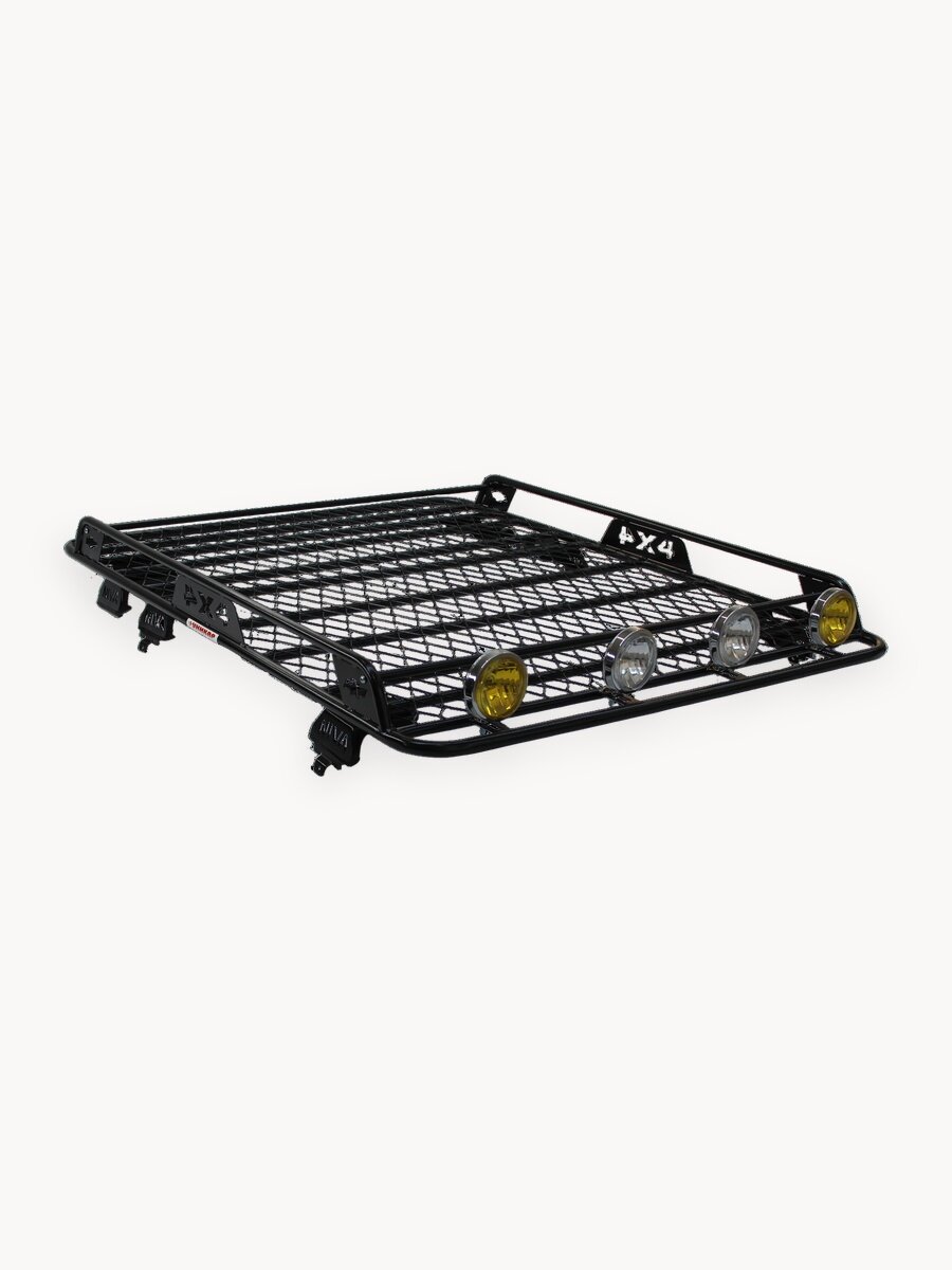 Багажник ( Уникар ) ВАЗ-2123 Chevrolet Niva, LADA Niva Travel с боковым ограждением с сеткой на штатные места