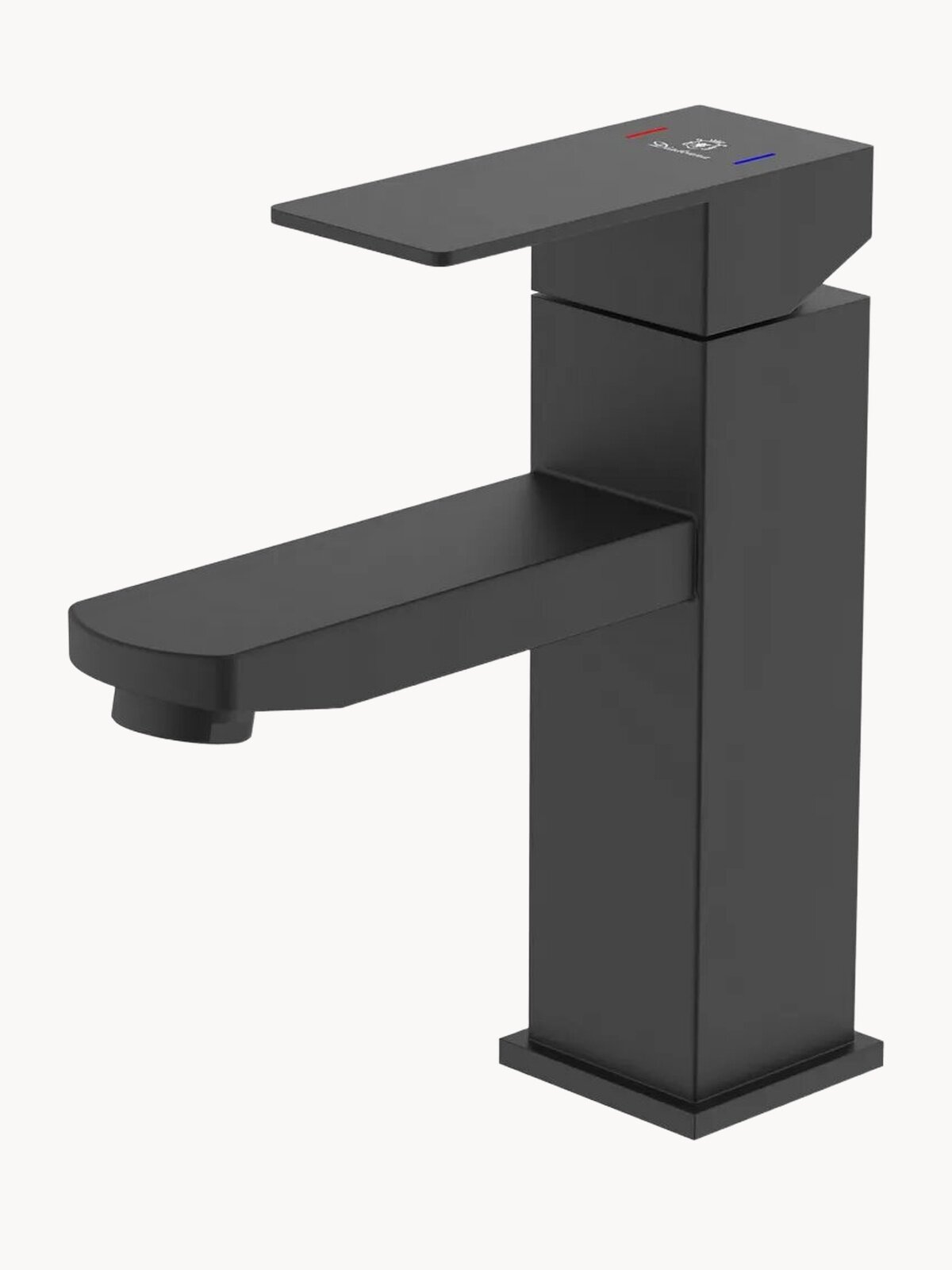 Смеситель для раковины Diadonna, черный, короткий излив, керамика, 1/2"