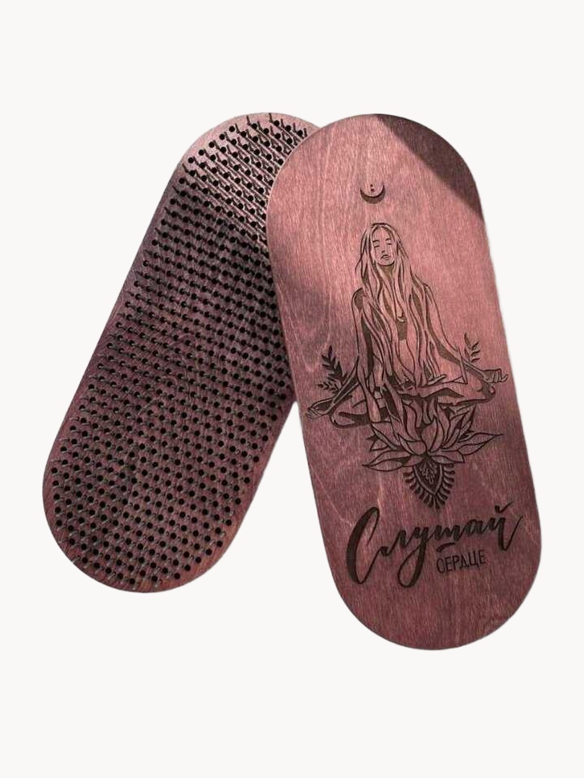 Доски Садху Ligar Sadhu "Слушай сердце" цвет махагон, для начинающих 8 мм / гвозди для йоги