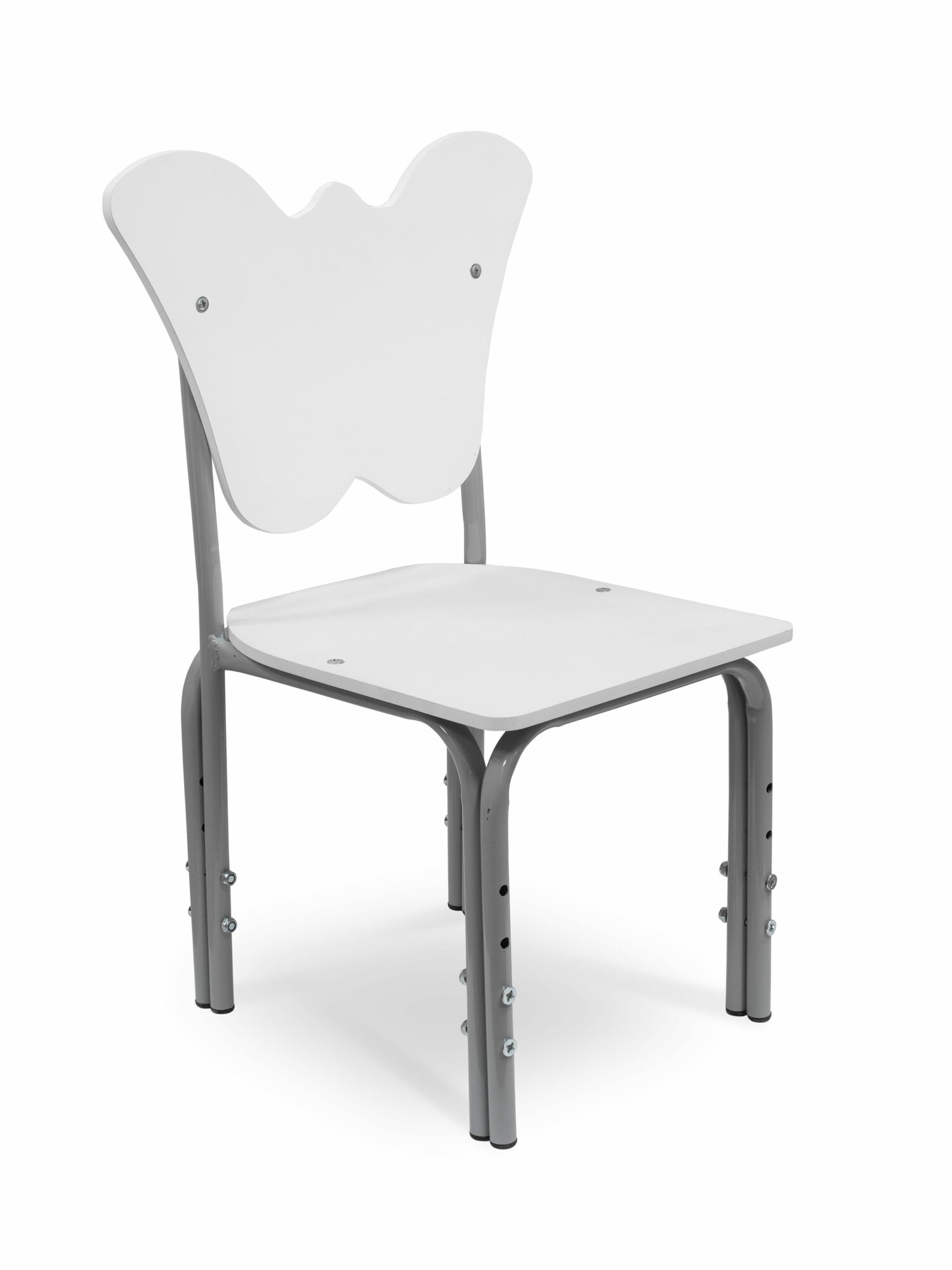 Стульчик детский растущий; спинка Бабочка Белый