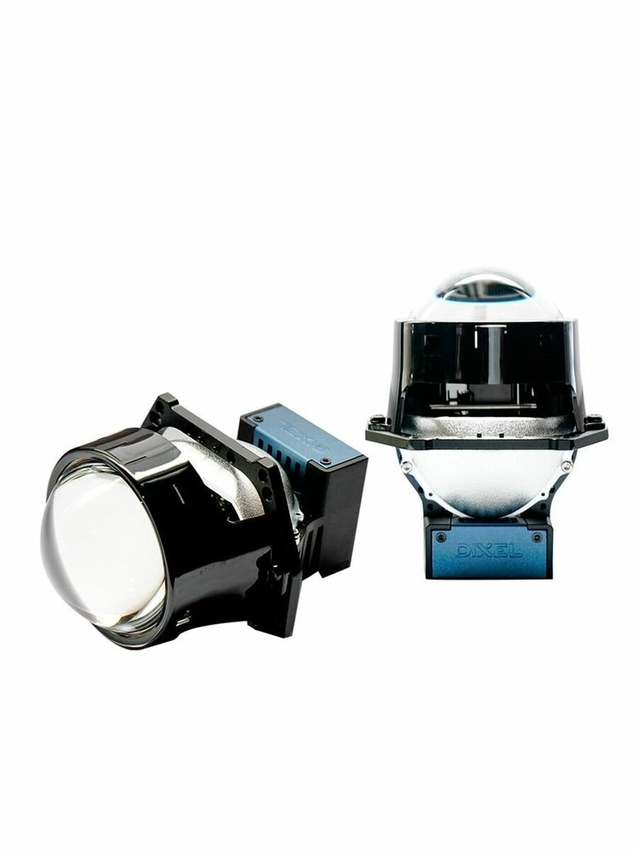Светодиодные BI-LED линзы Dixel DL3389 3.0 дюйма 5700k / билед 3 чипа, голубое стекло, 70-80W / комплект 2 шт / 12v