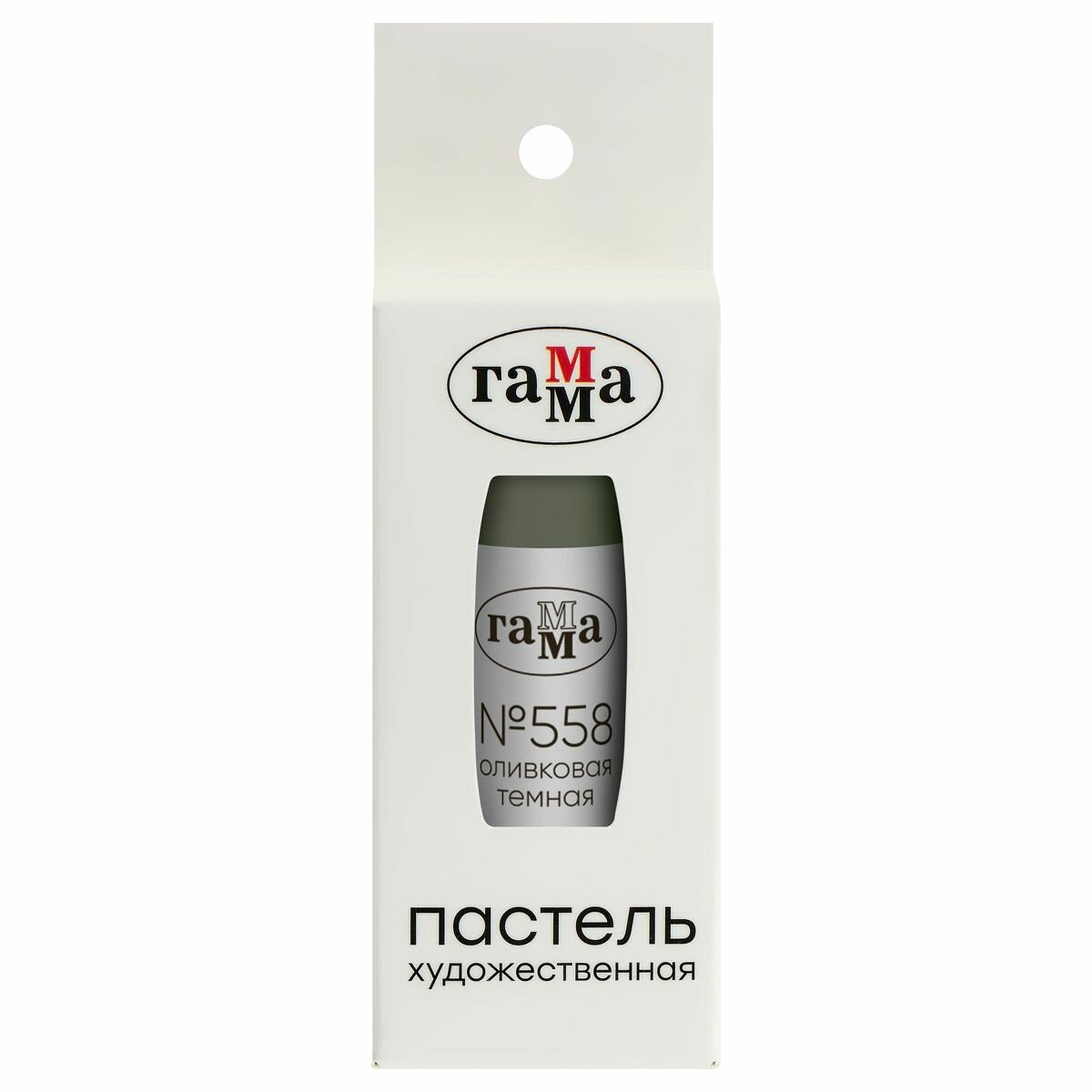 Пастель художественная Гамма, серо-голубая светлая №717, штучная, картон. упаковка 1 штука в упаковке