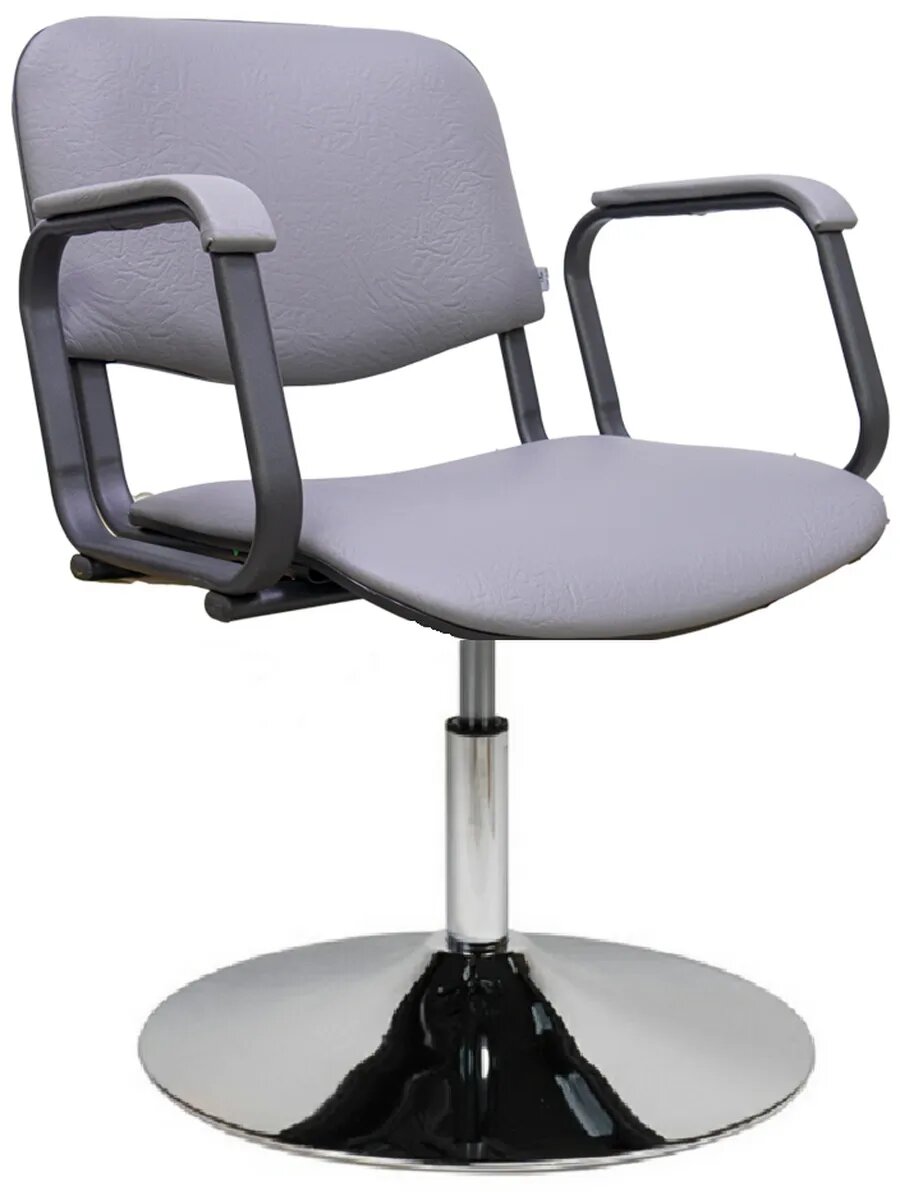 Кресло Kontakt серое пневматика на диске