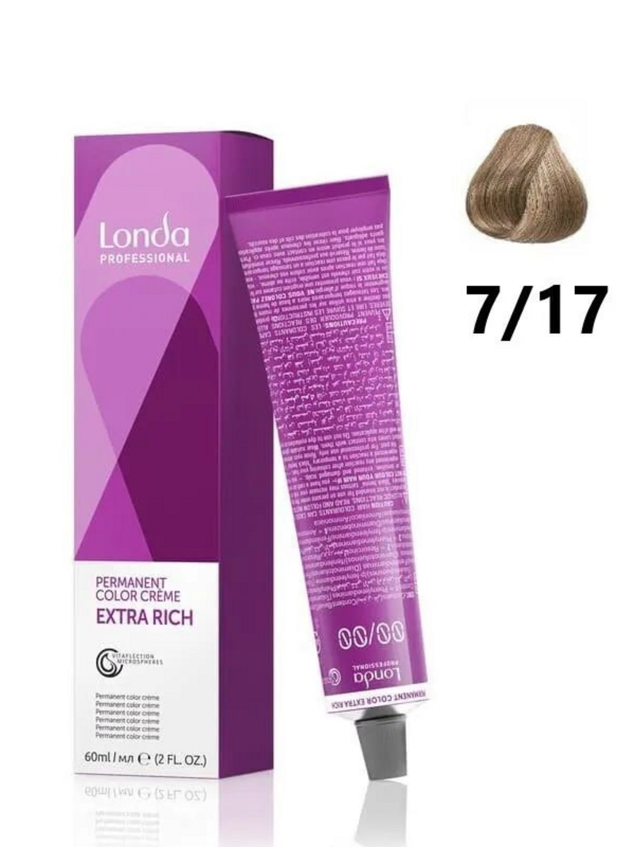 Краска для волос Londa Professional Londa Color Стойкая Крем-Краска, 7/17