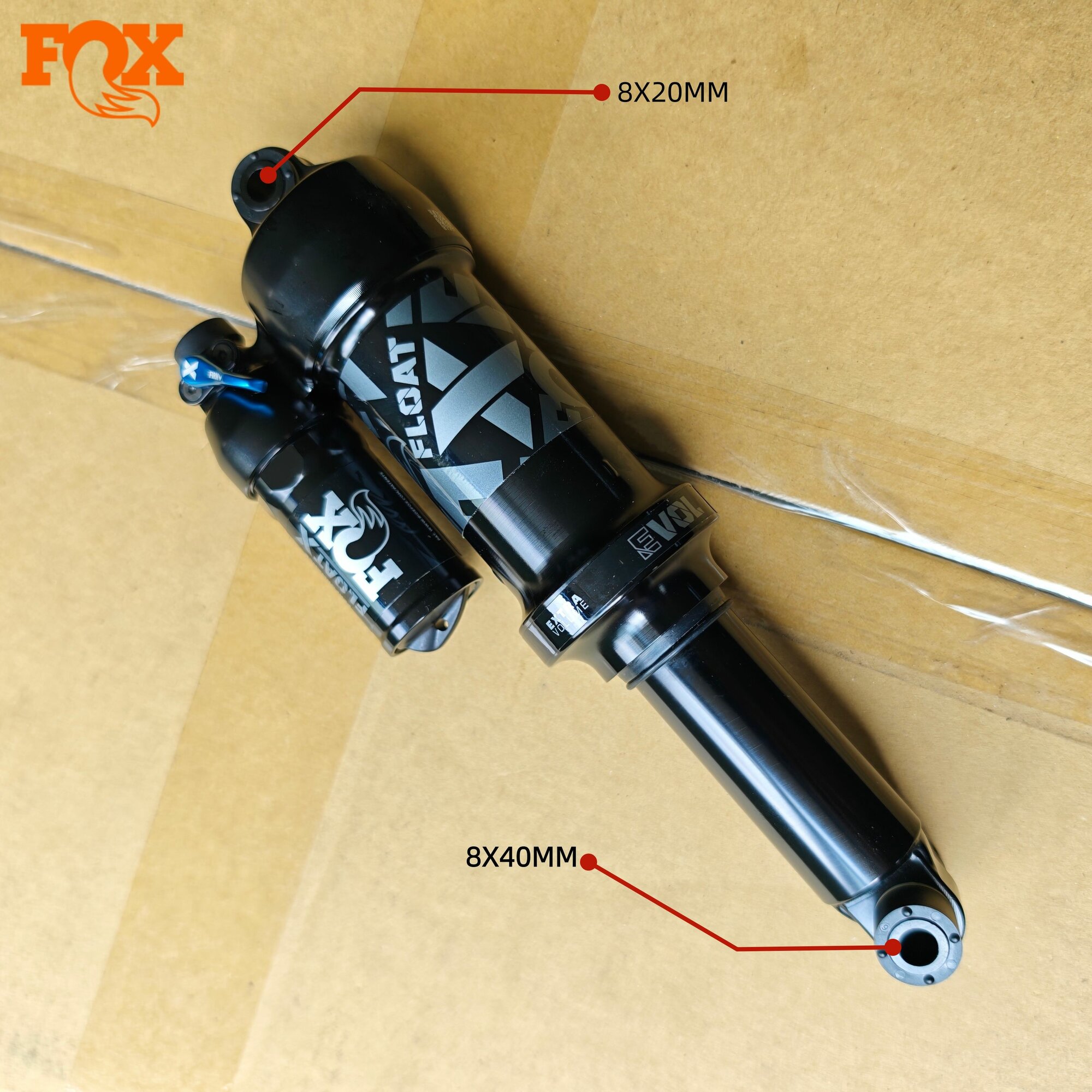 FOX FLOAT X PERFORMANCE ELITE мягкий задний воздушный амортизатор для горного , велосипеда (ручное управление) с блокировкой отскока 230x65MM , есть демпфирование 20x40x8mm