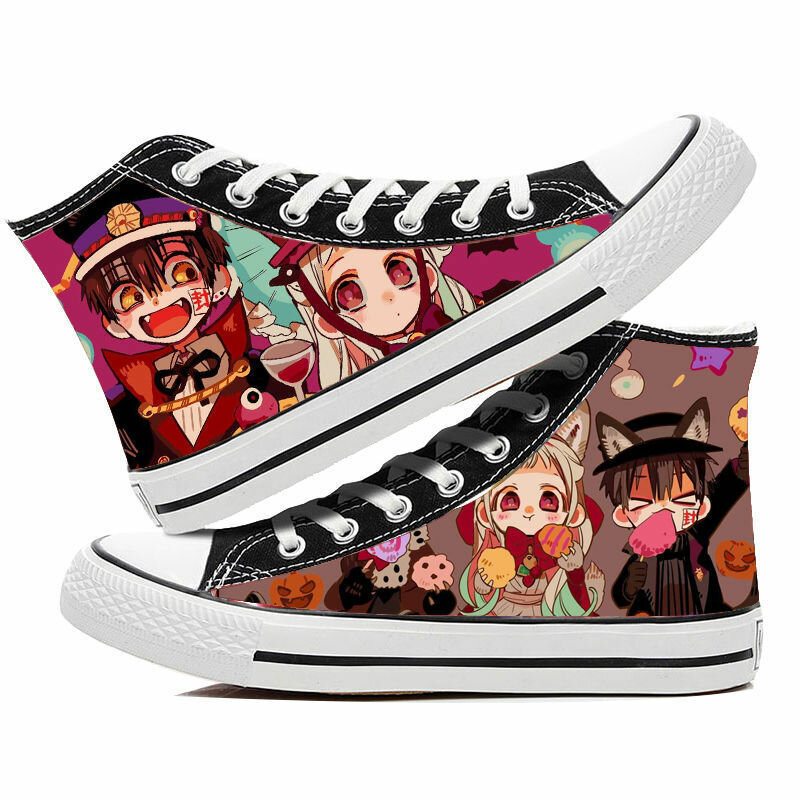 Туалетные кеды Hanako-kun с полным принтом, дышащие уличные 3D-кеды.