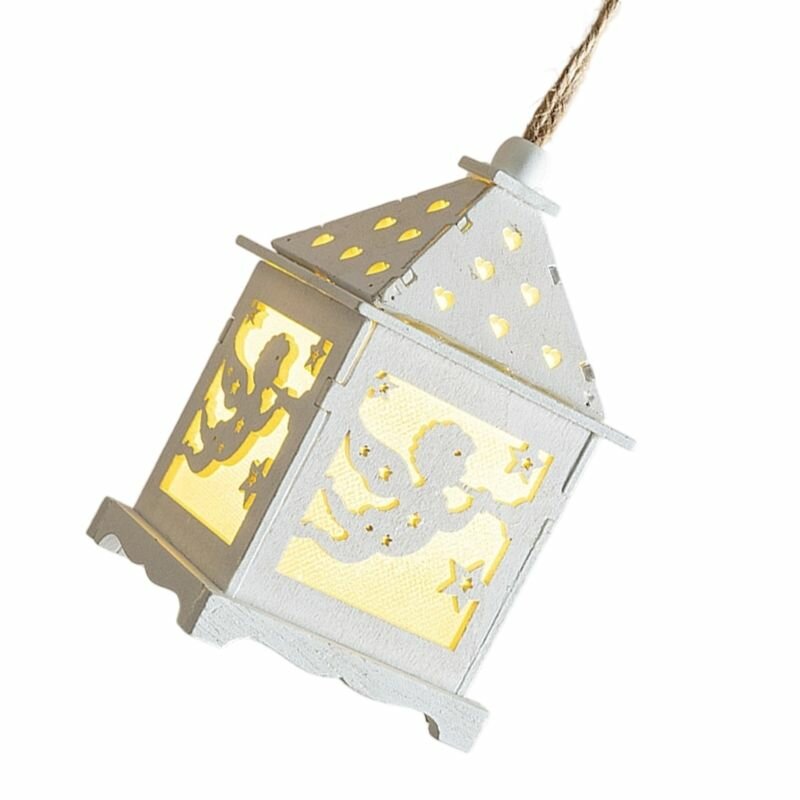 Рождественские украшения ручной работы из дерева, светящиеся ангелы, олени и снеговики украшения-angels