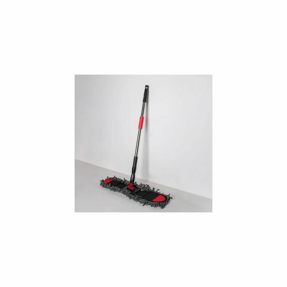 Плоская швабра Доляна железный флаундер, телескопический стальной черенок, микрофибра букли 3092576