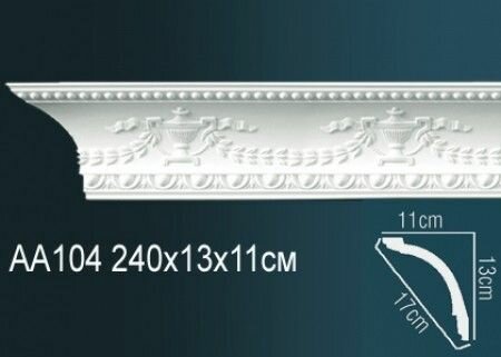 Карниз Потолочный для Ремонта Perfect AA104 Д240xШ11xВ13 см /Перфект.